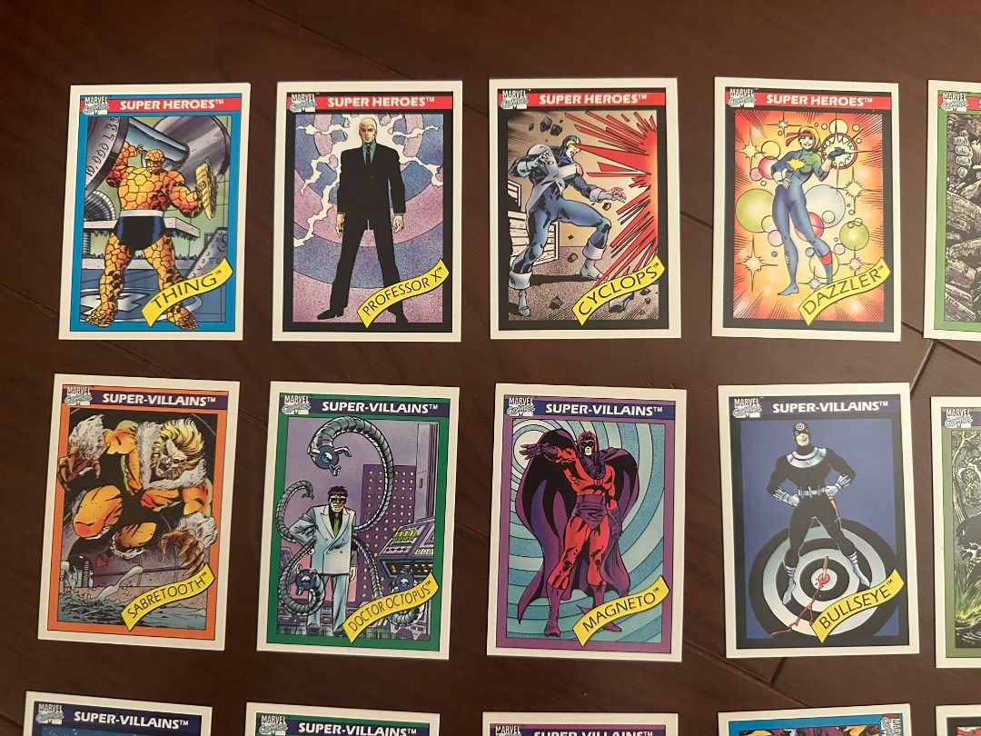 VERY RARE 1990 Marvel Comics Series 1 Cards (28 cards), Hobbies & Toys ...