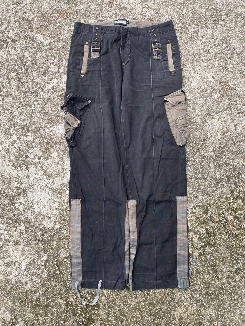 Vintage Dual-Toned Options Droopy Cargo Utility Pants, Men's Fashion ...