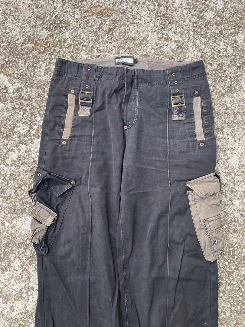 Vintage Dual-Toned Options Droopy Cargo Utility Pants, Men's Fashion ...