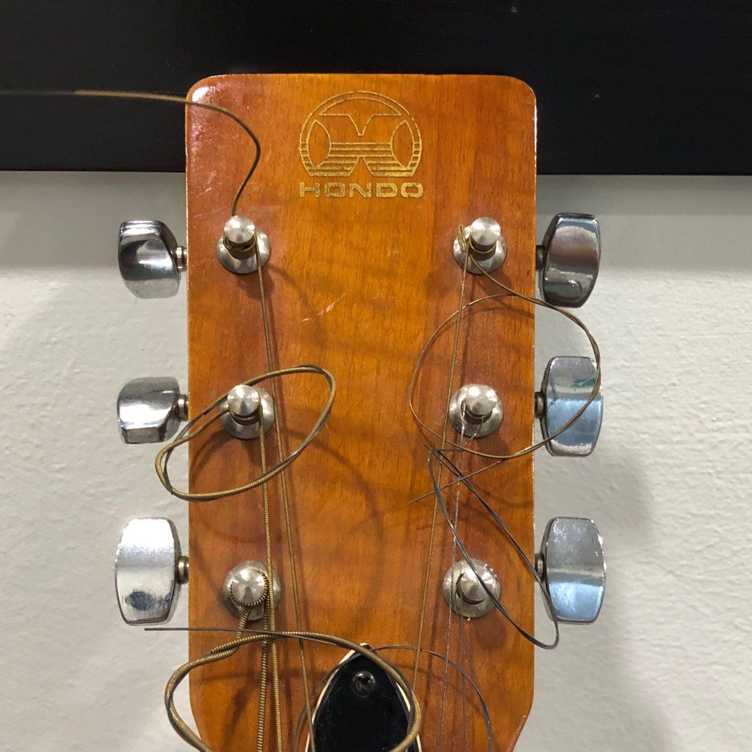 Vintage Hondo Guitar H 124 ENM (Acoustic / Electric), Hobbies & Toys ...