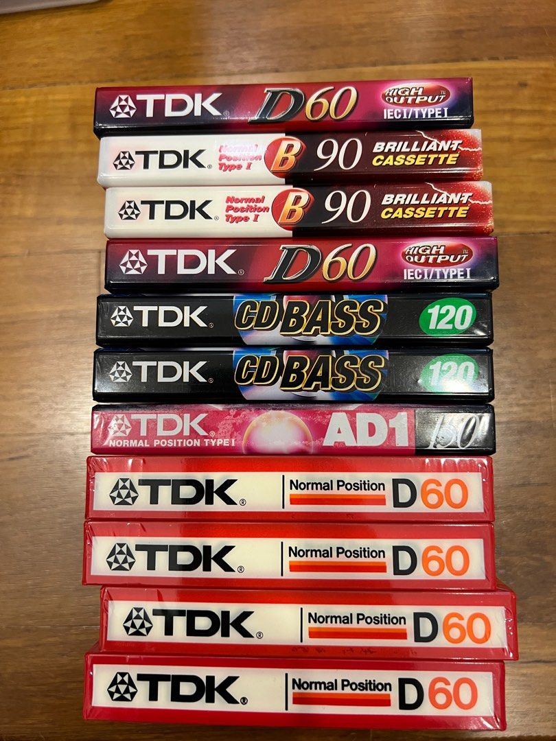 Vintage TDK Cassette Tapes All Sealed and Brand new, Audio, Other Audio Equipment on Carousell