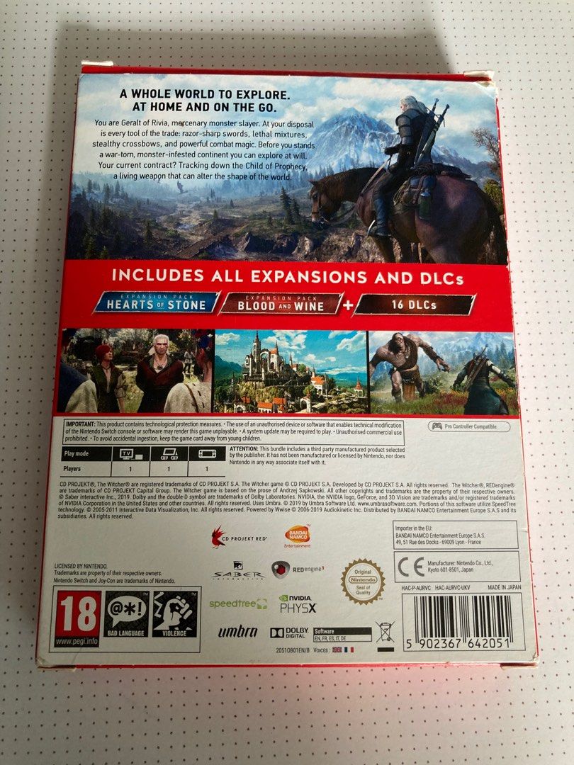 Witcher Complete Collector Edition Nintendo Switch Game, Video Gaming ...