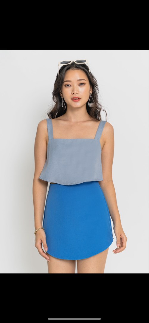 YHF CATWALK SKIRT IN AZURE BLUE, Women's Fashion, Bottoms, Skirts on ...