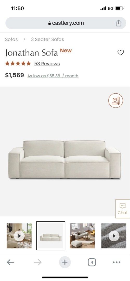2 seater casterly sofa - steal deal, Furniture & Home Living, Furniture ...