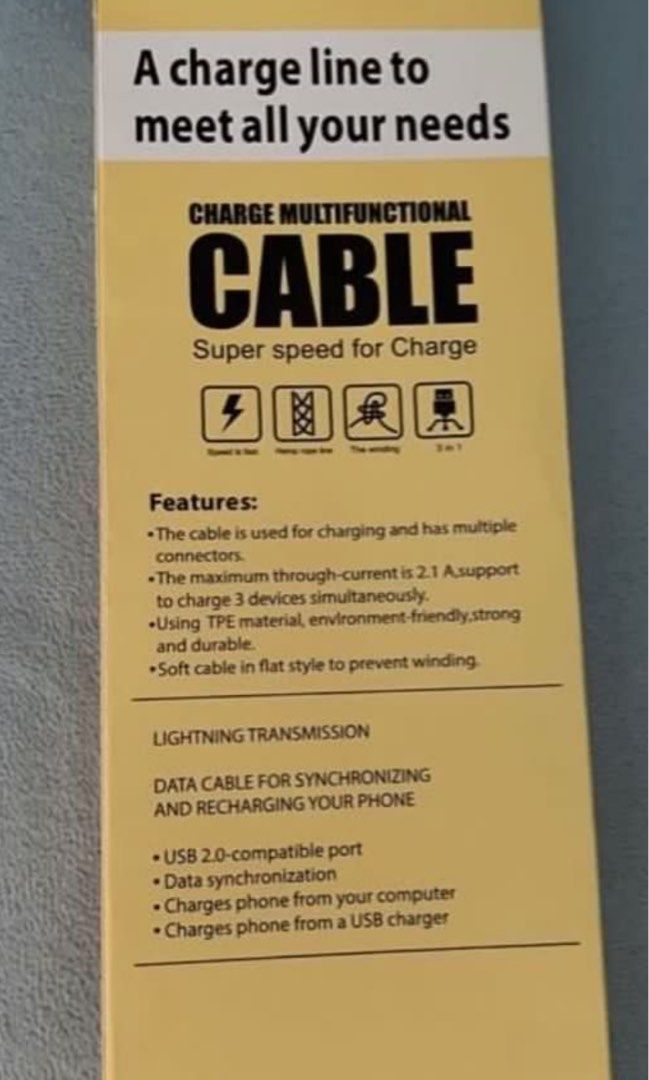 3 in 1 Universal Cable, Mobile Phones & Gadgets, Mobile & Gadget ...