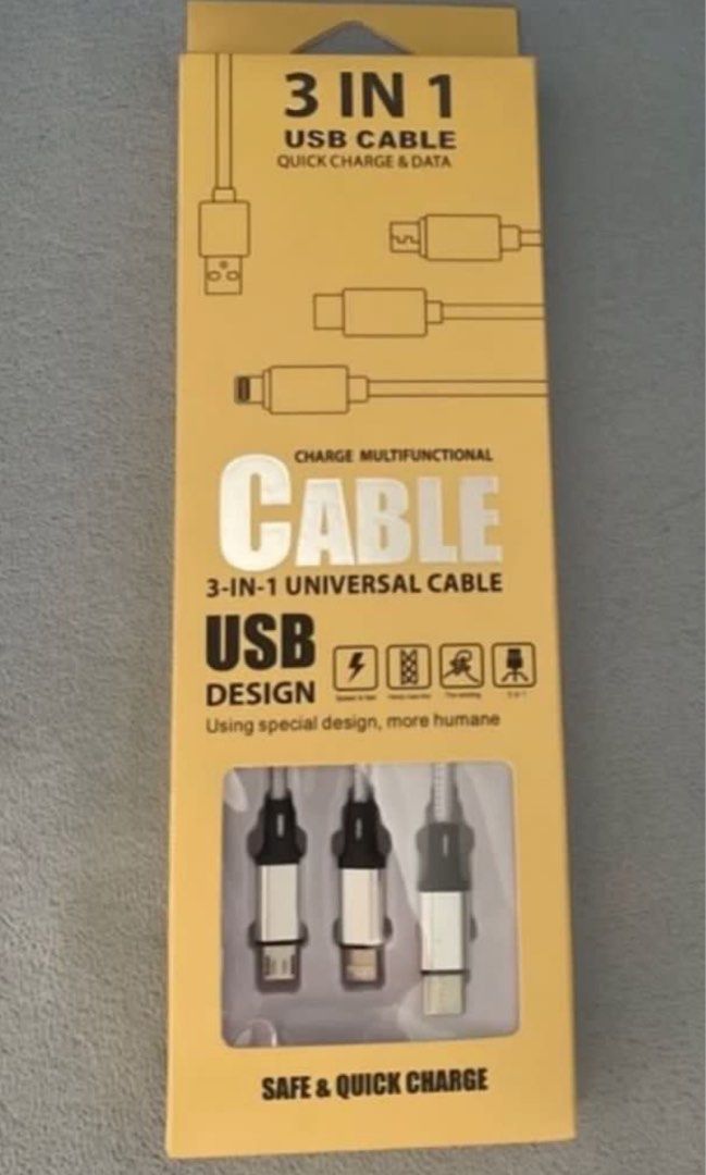 3 in 1 Universal Cable, Mobile Phones & Gadgets, Mobile & Gadget ...