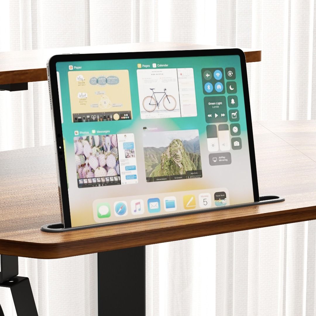 72'' Electric Standing Desk Keyboard Tray, Large Wing Shaped Studio ...