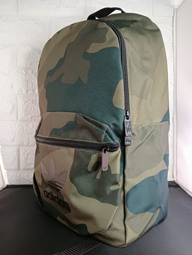 Adidas Classic Camo Olive Green Backpack on Carousell