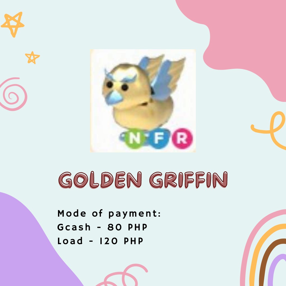 ADOPT ME NFR GOLDEN GRIFFIN (NEON FLY RIDE), Video Gaming, Video Games ...