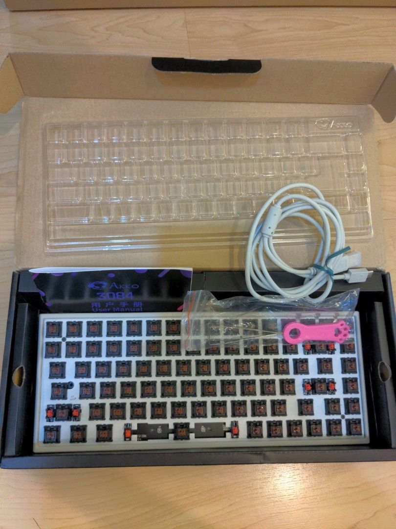 Akko 3084 9009 Retro Mechanical Keyboard Wired (No Keycaps), Computers ...