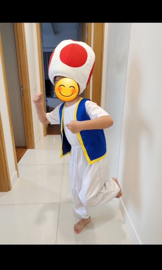 Aladdin / Super Mario Toad Costume (without hat), Babies & Kids, Babies ...