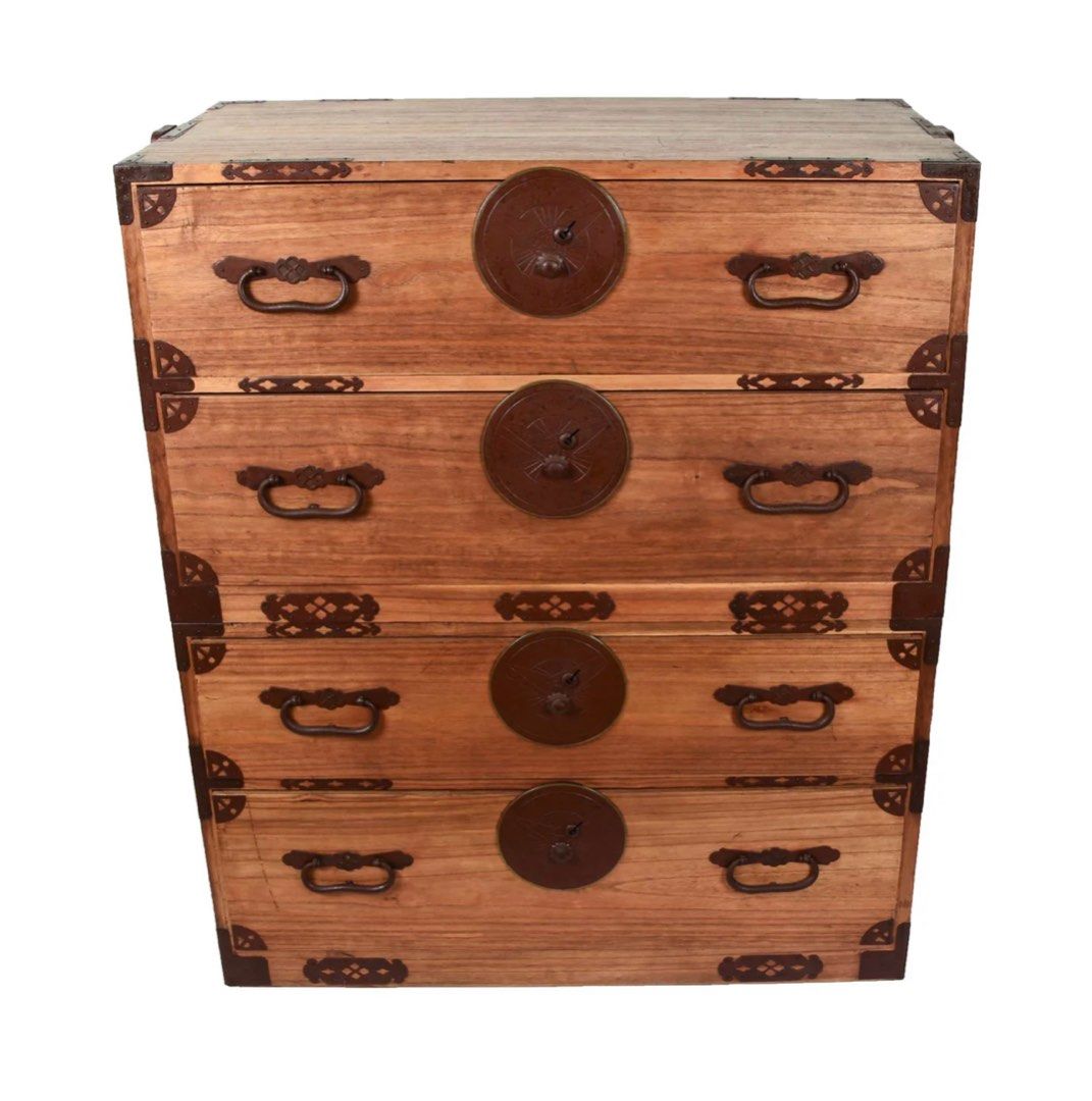 Antique Japanese Chest on Chest (Meiji Period 1900), 傢俬＆家居, 傢俬, 櫃子、組合櫃及 ...