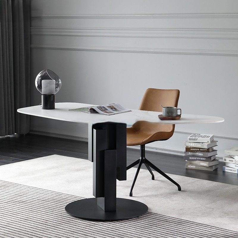 APEX Modern Marble Office Table, Furniture & Home Living, Furniture ...