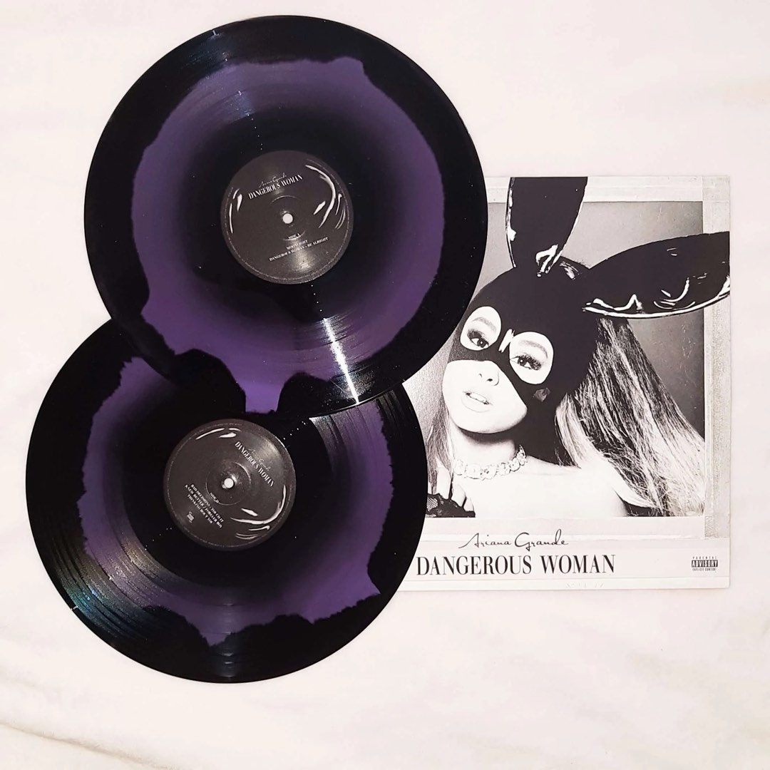 ARIANA GRANDE - DANGEROUS WOMEN BLACK & PURPLE SWIRL VINYL LP, Hobbies ...