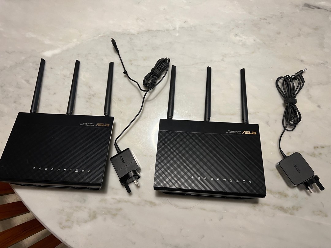 ASUS RT-AC68U dual band wifi router x 2, TV & Home Appliances ...