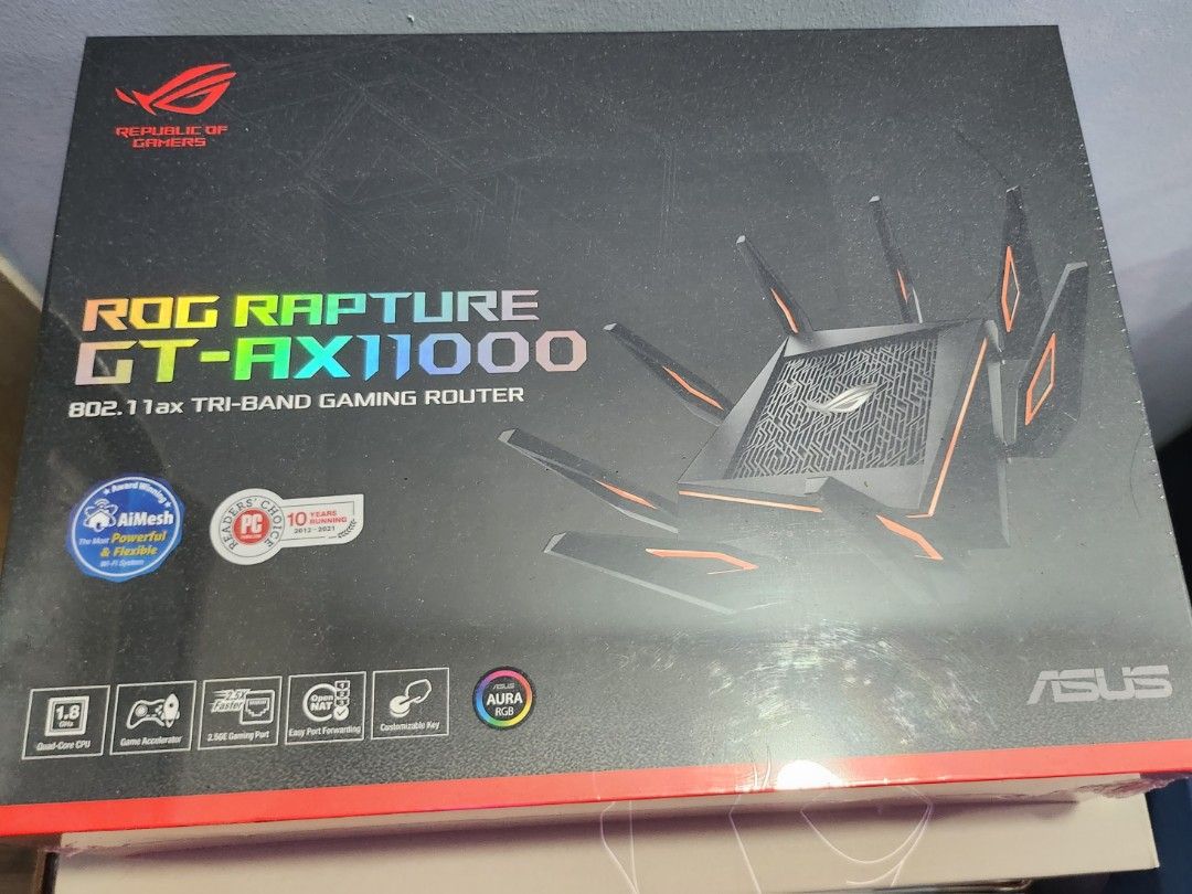 Asus tri-band gaming router GT-AX11000, Computers & Tech, Parts ...