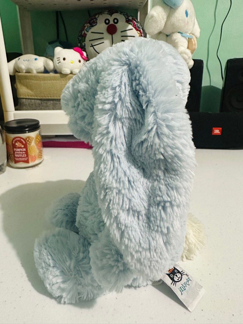 Authentic Medium Jellycat London Bashful Blue Bunny Rare (Blackpink ...