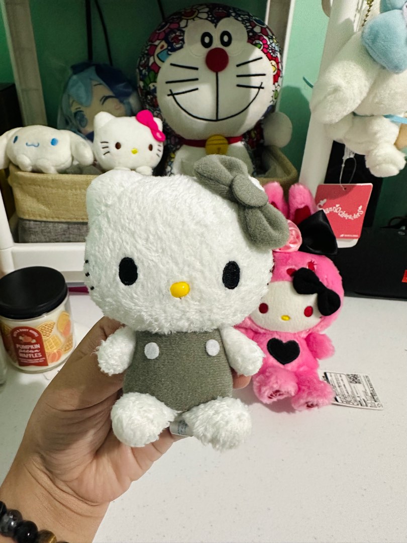 Authentic Sega Sanrio Gray Hello Kitty Plush Charm on Carousell