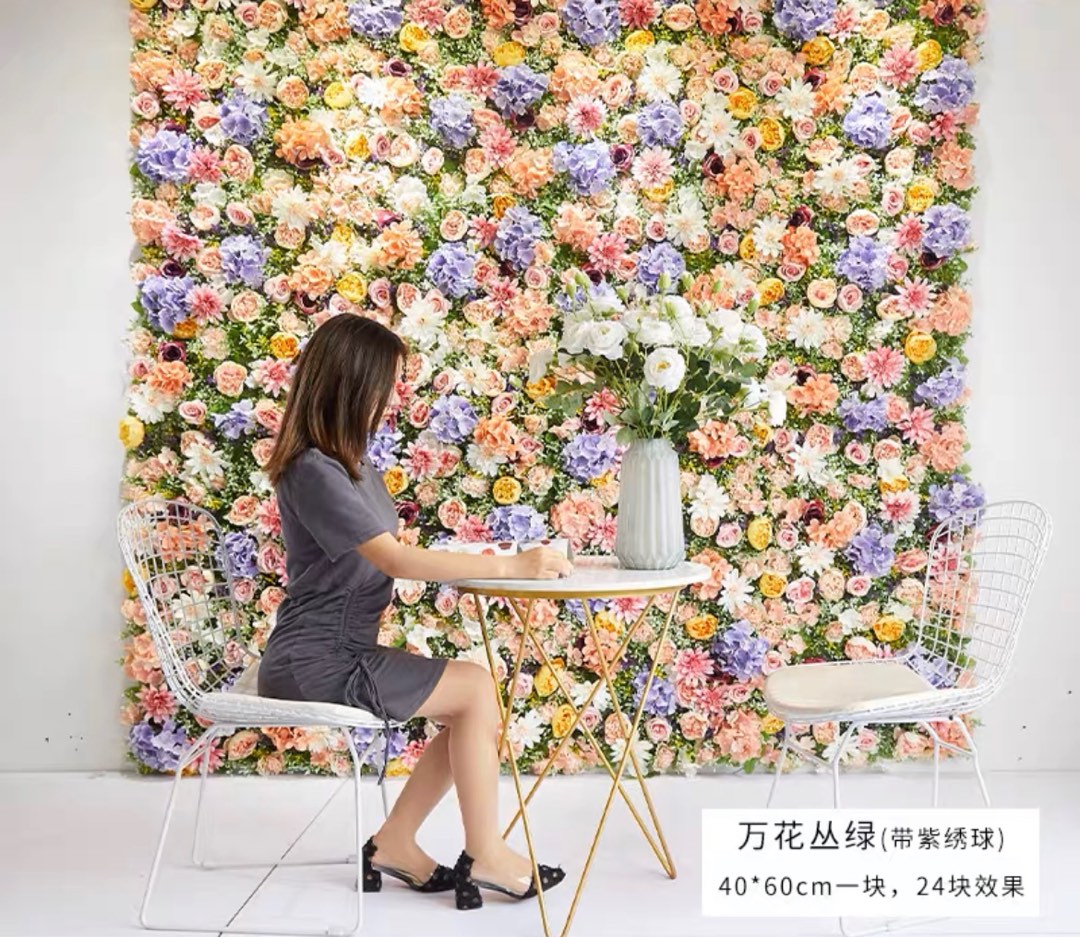 ROM Party Backdrop Floral Display, Furniture & Home Living, Home Decor ...