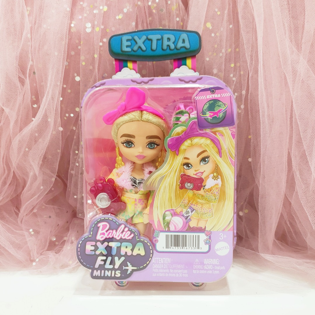Barbie Extra Fly Minis Travel Doll with Safari Fashion (HPT56), Hobbies ...