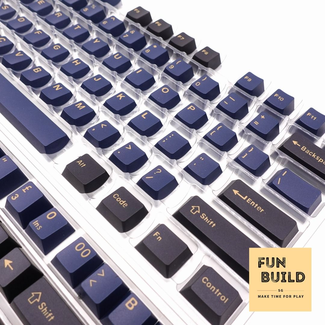 Blue Samurai Keycaps - Cherry Profile Doubleshot Injection PBT 173 Keys ...