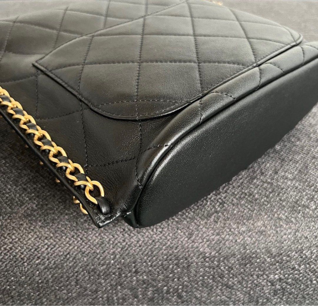 Chanel Side Chain Flap Lambskin Black / Ghw, Luxury, Bags & Wallets on ...