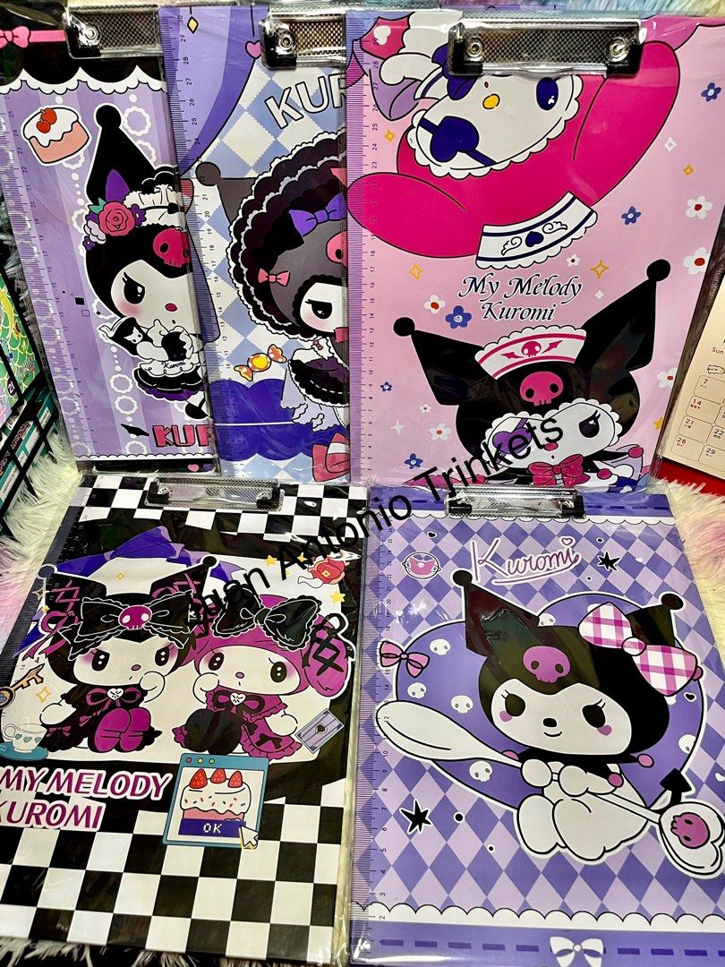Clipboard Writing board A4 Kuromi Hardbound, Hobbies & Toys, Stationary ...