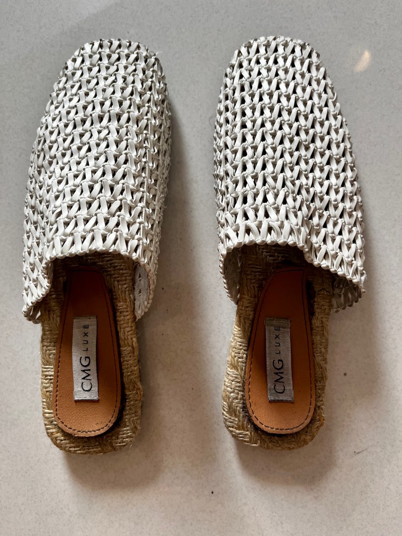 CMG Luxe Wicker Slides on Carousell