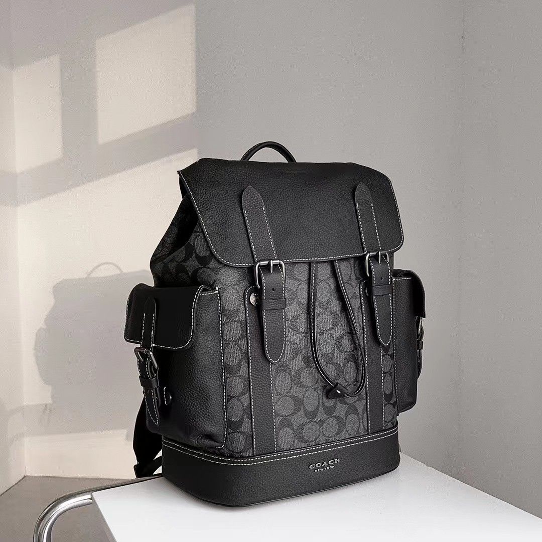 Coach Hudson Signature Backpack Black, Men's Fashion, Bags, Backpacks ...