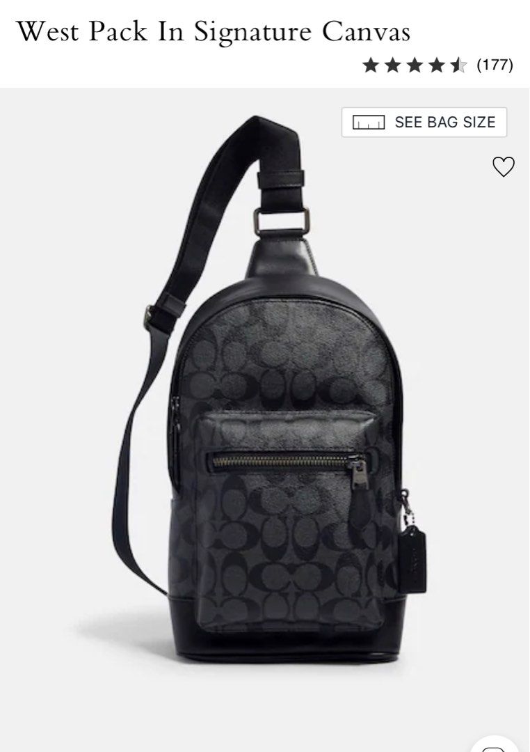 Coach West Pack in Signature Canvas, Men's Fashion, Bags, Sling Bags on ...