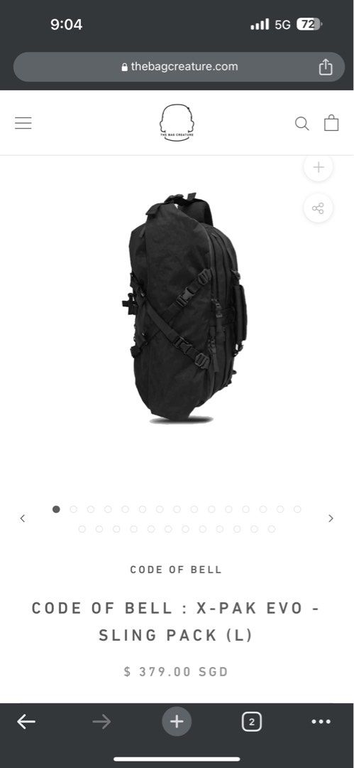 COFB Code of Bell XPAK EVO V2 pitch black, Men's Fashion, Bags, Sling ...