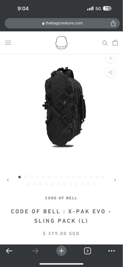 COFB Code of Bell XPAK EVO V2 pitch black, Men's Fashion, Bags, Sling ...