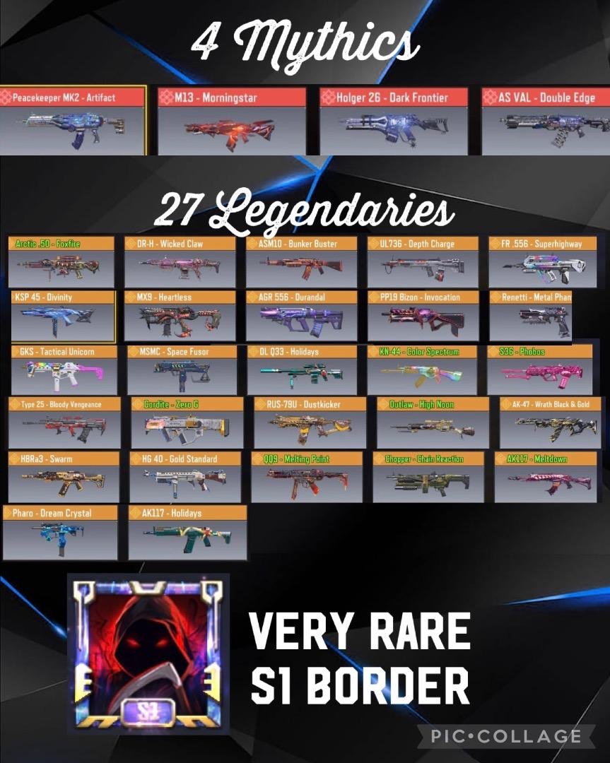 CODM Acc 4 Mythics 27 Legendaries , Video Gaming, Gaming Accessories ...