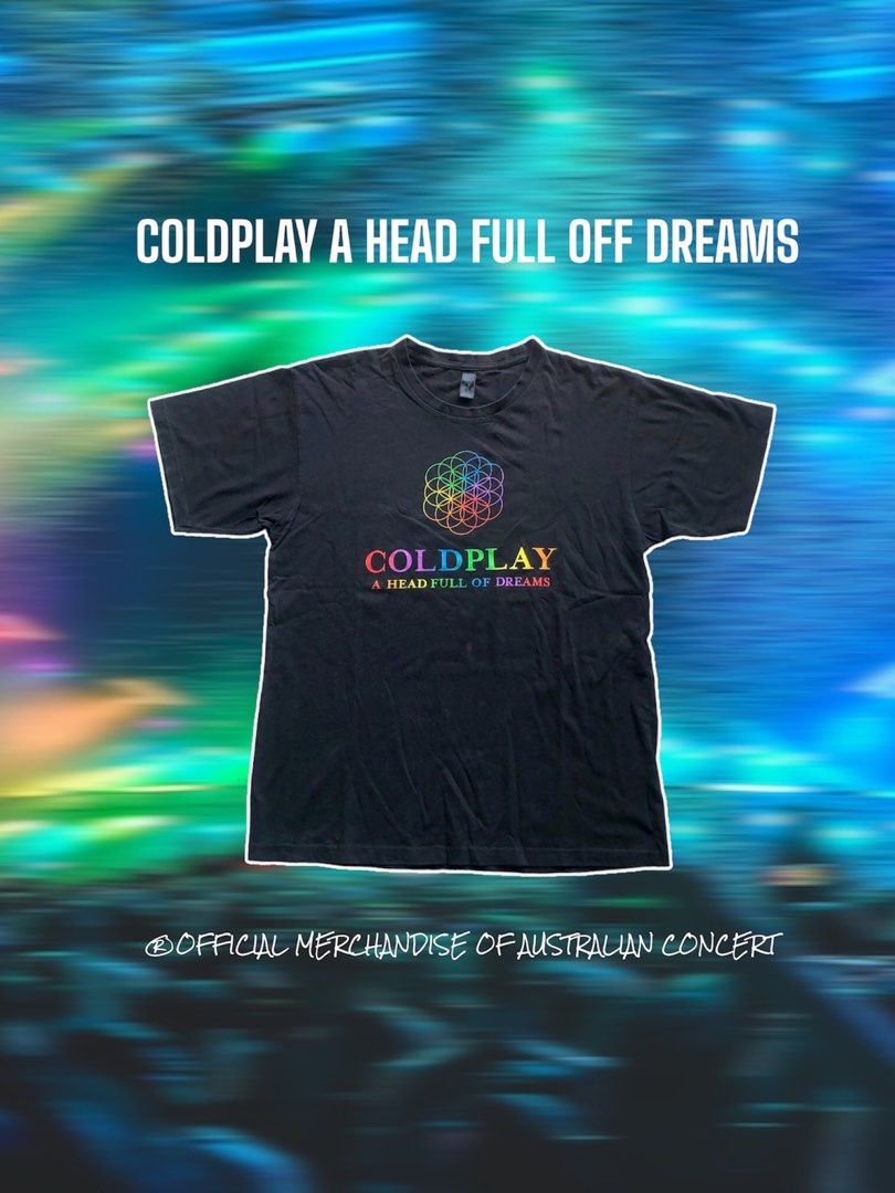 Coldplay Official Merchandise Of Australian Concert, Fesyen Pria ...
