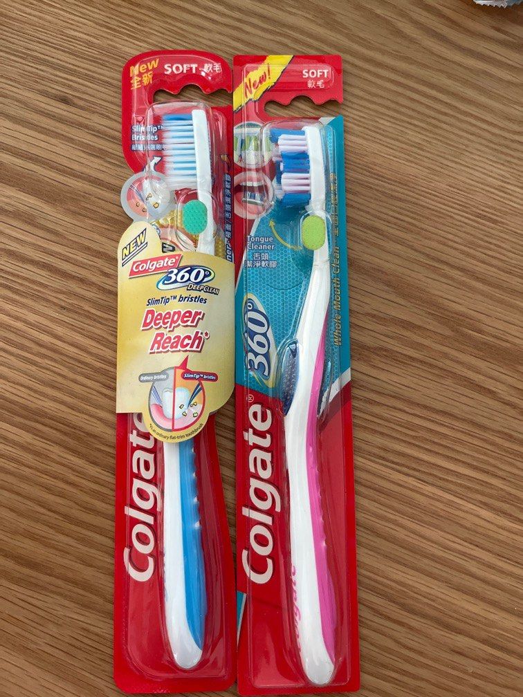 Colgate 360 deep clean with tongue cleaner toothbrush (SOFT), Beauty & Personal Care, Oral Care ...