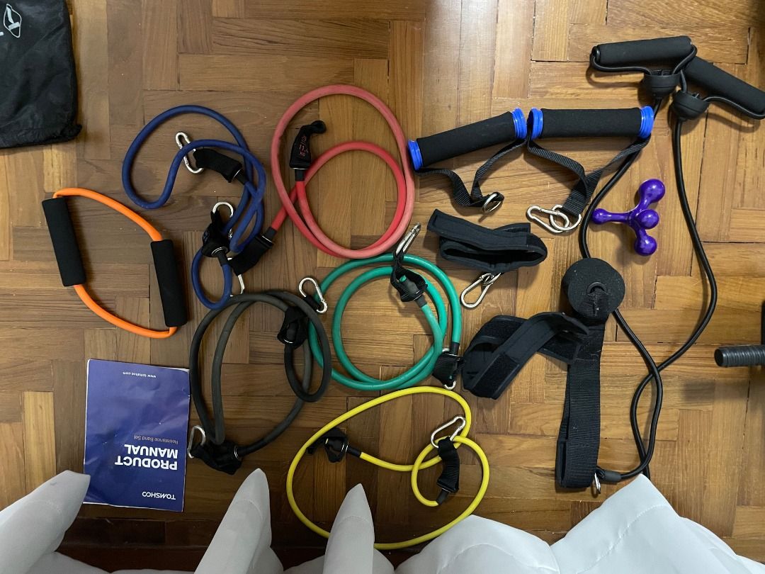 Complete Homework Equipment Set! Dumbell, resistance band and swiss ...