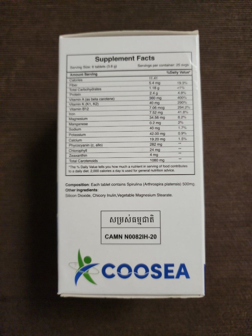 COOSEA SPIRU - F, Health & Nutrition, Health Supplements, Vitamins ...