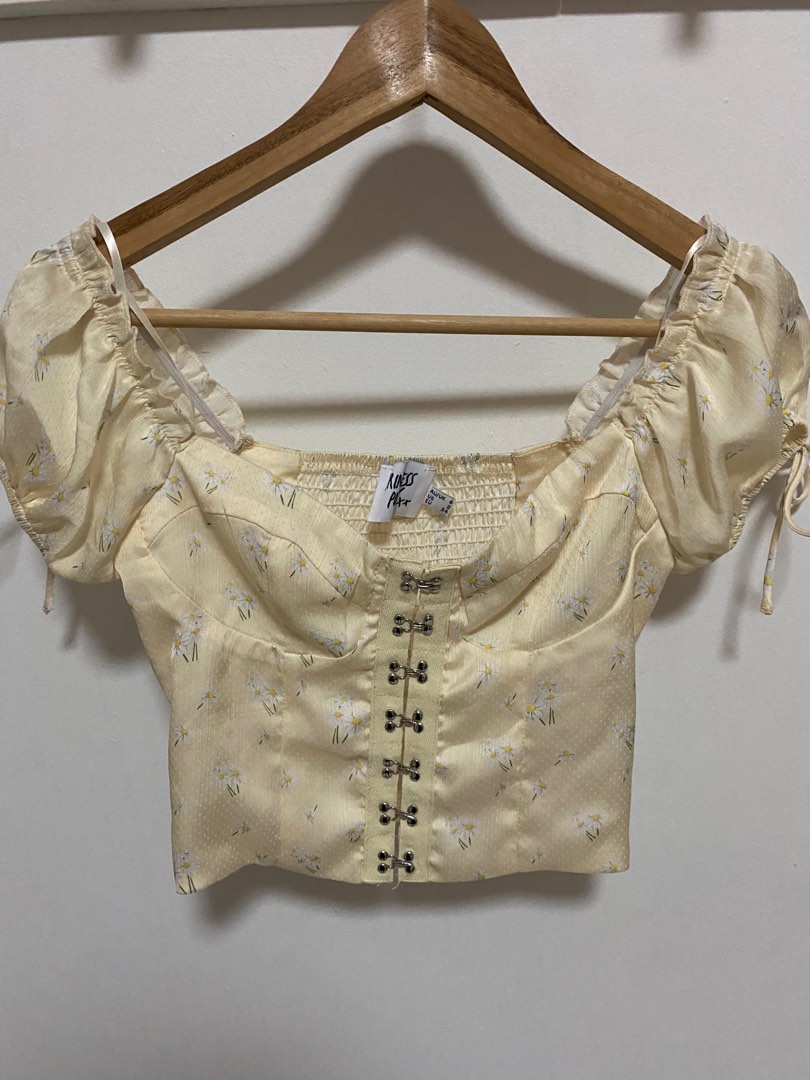 corset crop top, cottagecore, silk, Women's Fashion, Tops, Other Tops ...