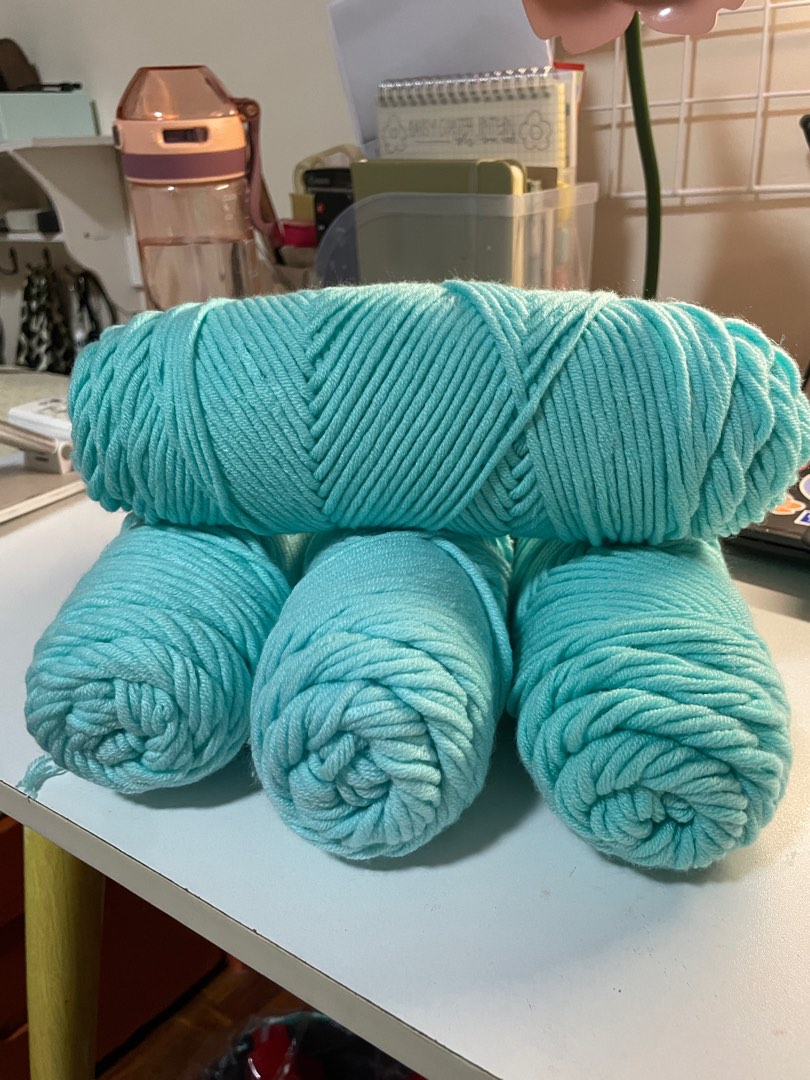Cyan Blue Yarn on Carousell