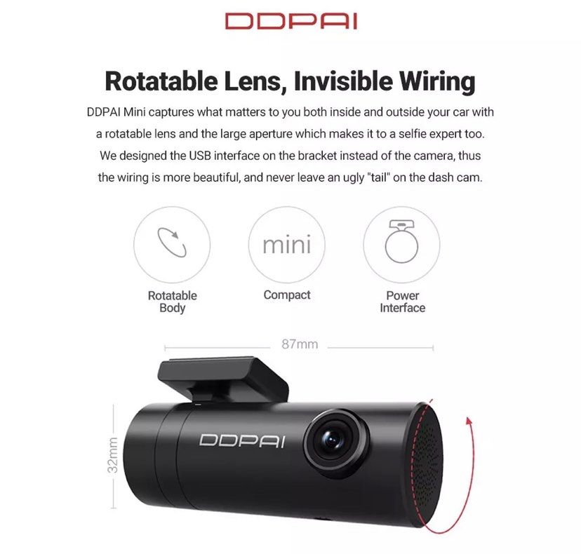 DDPAI MINI DASH CAM DASHCAM 1080P CLEAR NIGHT VISION ON HAND STOCKS ...