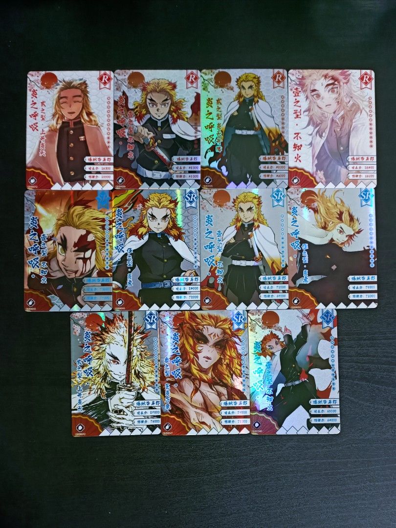 Demon Slayer Cards X Flame Hashira Rengoku Set (16pcs), Hobbies & Toys ...