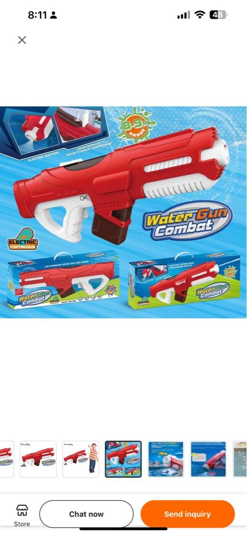 Electric water gun, Hobbies & Toys, Toys & Games on Carousell