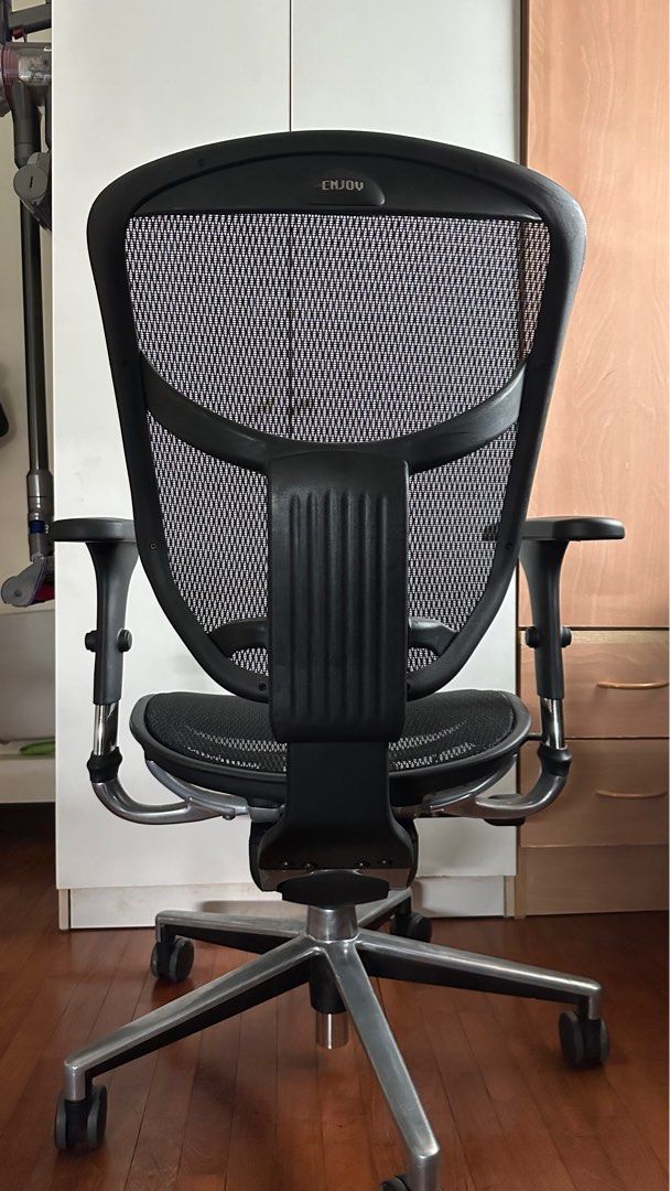 Ergonomic chair with back rest adjustment and sit adjustment, Furniture ...