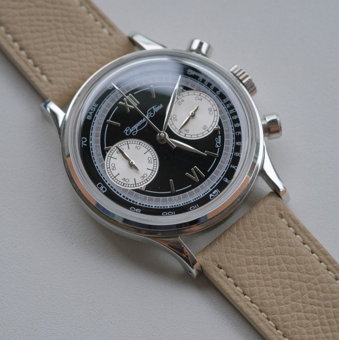Escapement Time Mecha Quartz VK64 Movement Chronograph Watch, Luxury ...