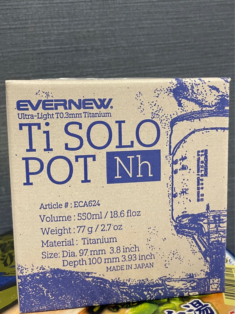 Evernew Ti Solo pot NH Ultralight Soto yamatomichi, 運動產品, 行山及露營 - Carousell