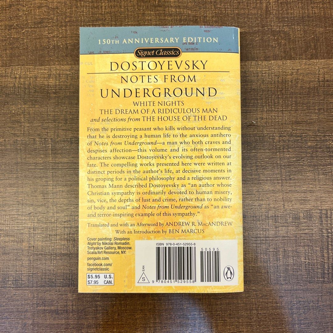 Fyodor Dostoevsky - Notes from Underground (Signet Classics) Ready ...