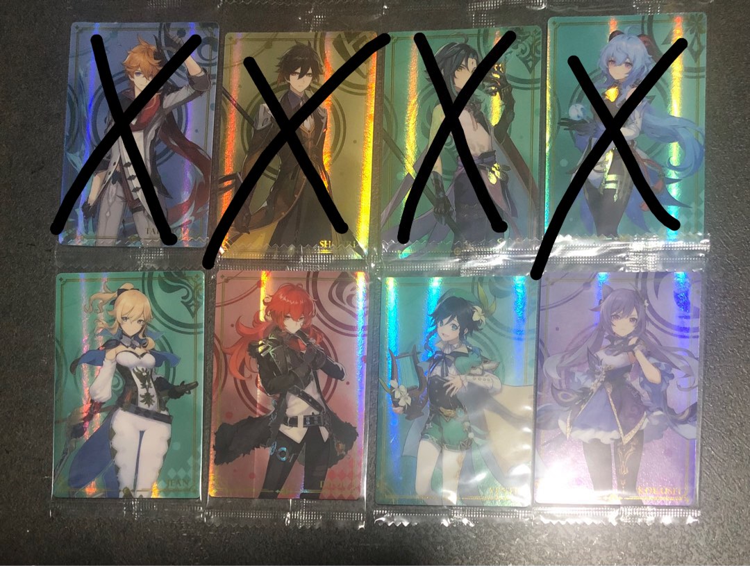 Genshin Impact Wafer Cards Volume 1 Volume 2, Hobbies & Toys ...