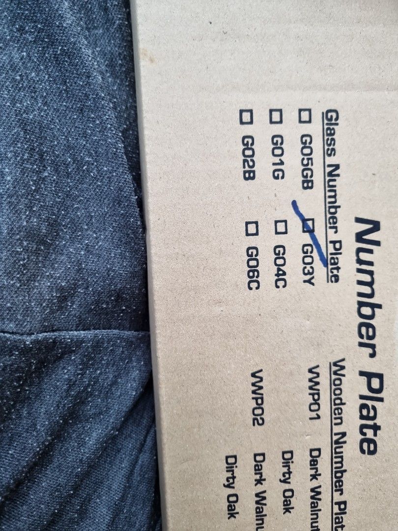 Glass Number Plate for door unit number, Furniture & Home Living ...