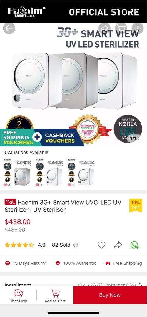 Haenim 3G+ smart view uvc-led uv sterilizer, Babies & Kids, Nursing ...