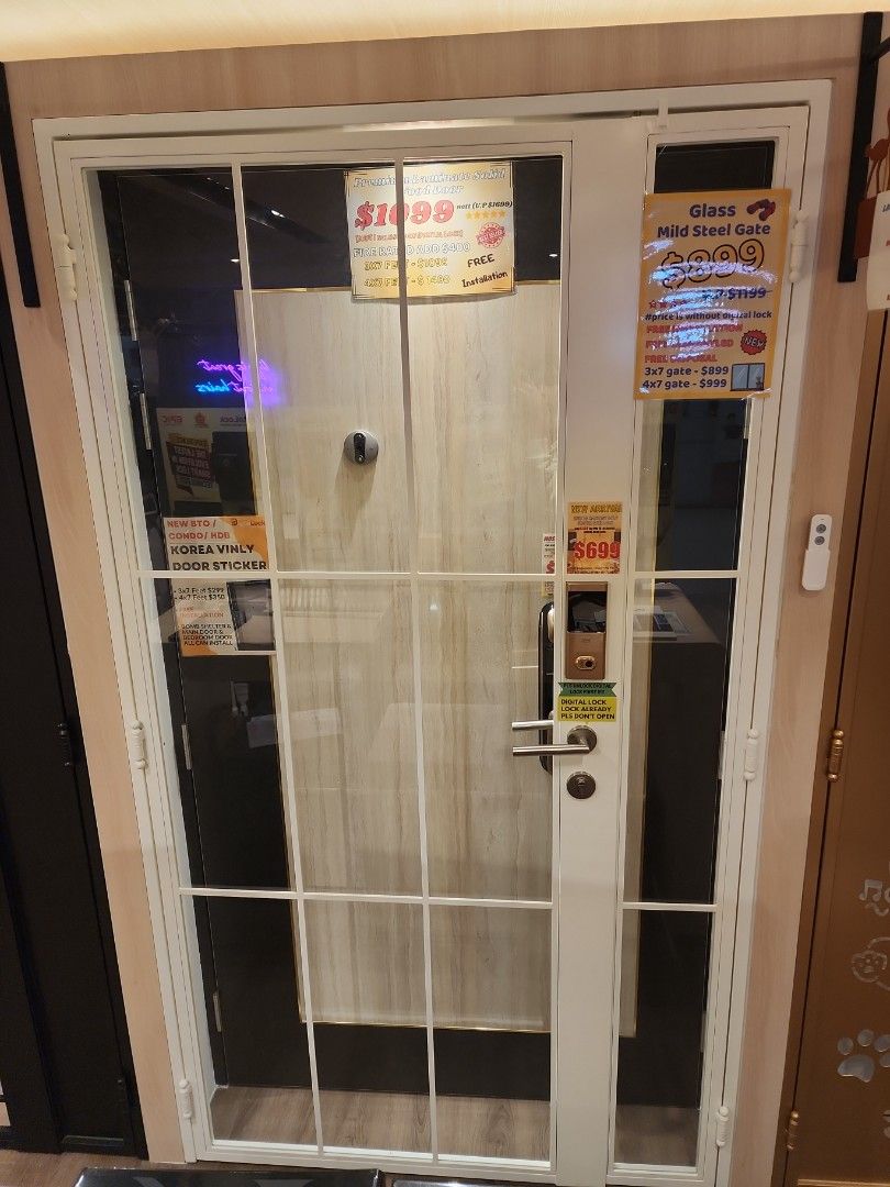 HDB/BTO tempered Glass gate 3x7/4x7 free installation,dismantle ...